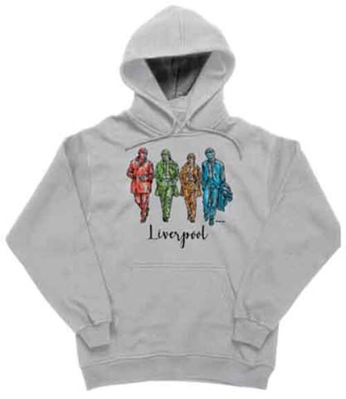 BEATLES LIVERPOOL STATUES IN COLOR HOODIE [5749] - $56.00 : Beatles ...