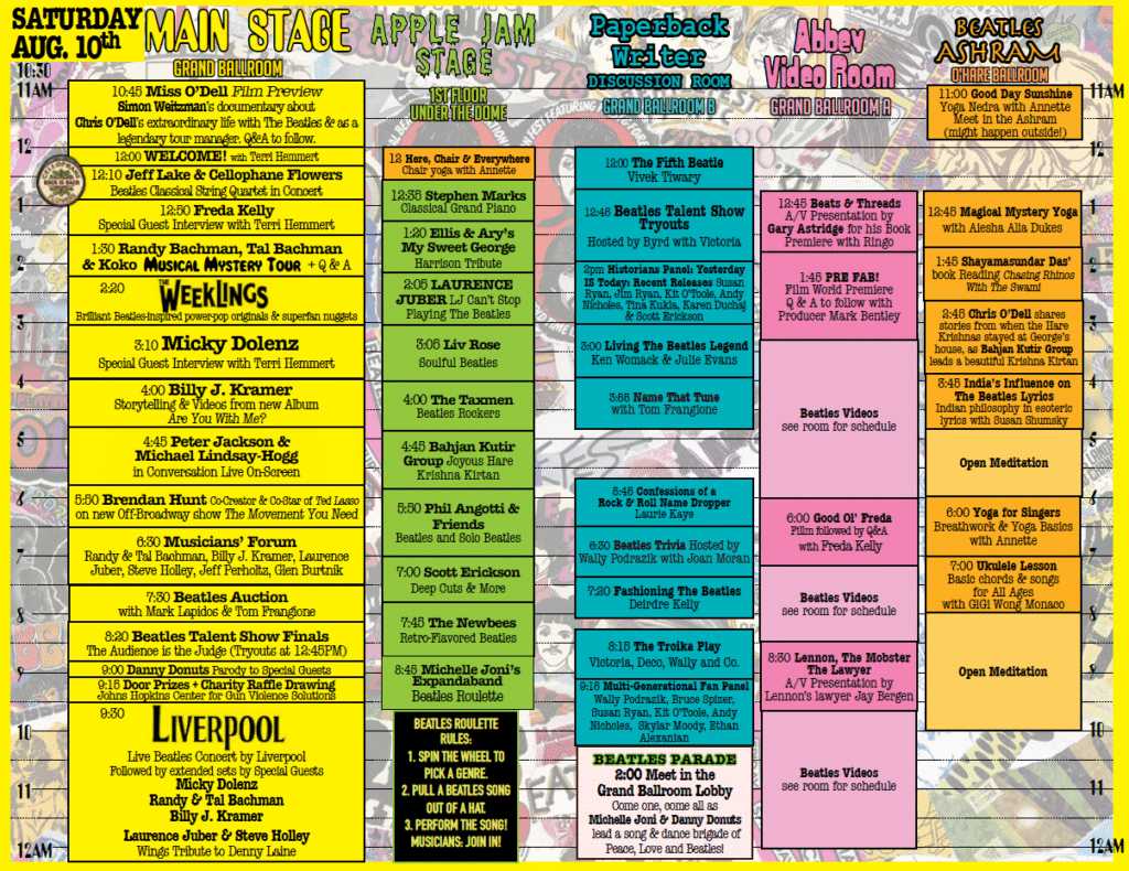 2024 Chicago Fest Schedule of Events | The Fest for Beatles Fans